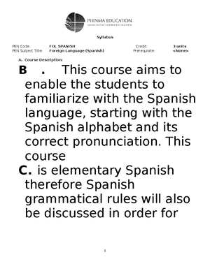 603811560 ENG 018 Module - PHINMA Education Syllabus Subject Code: ENG 018 Credit: 3 Units ...