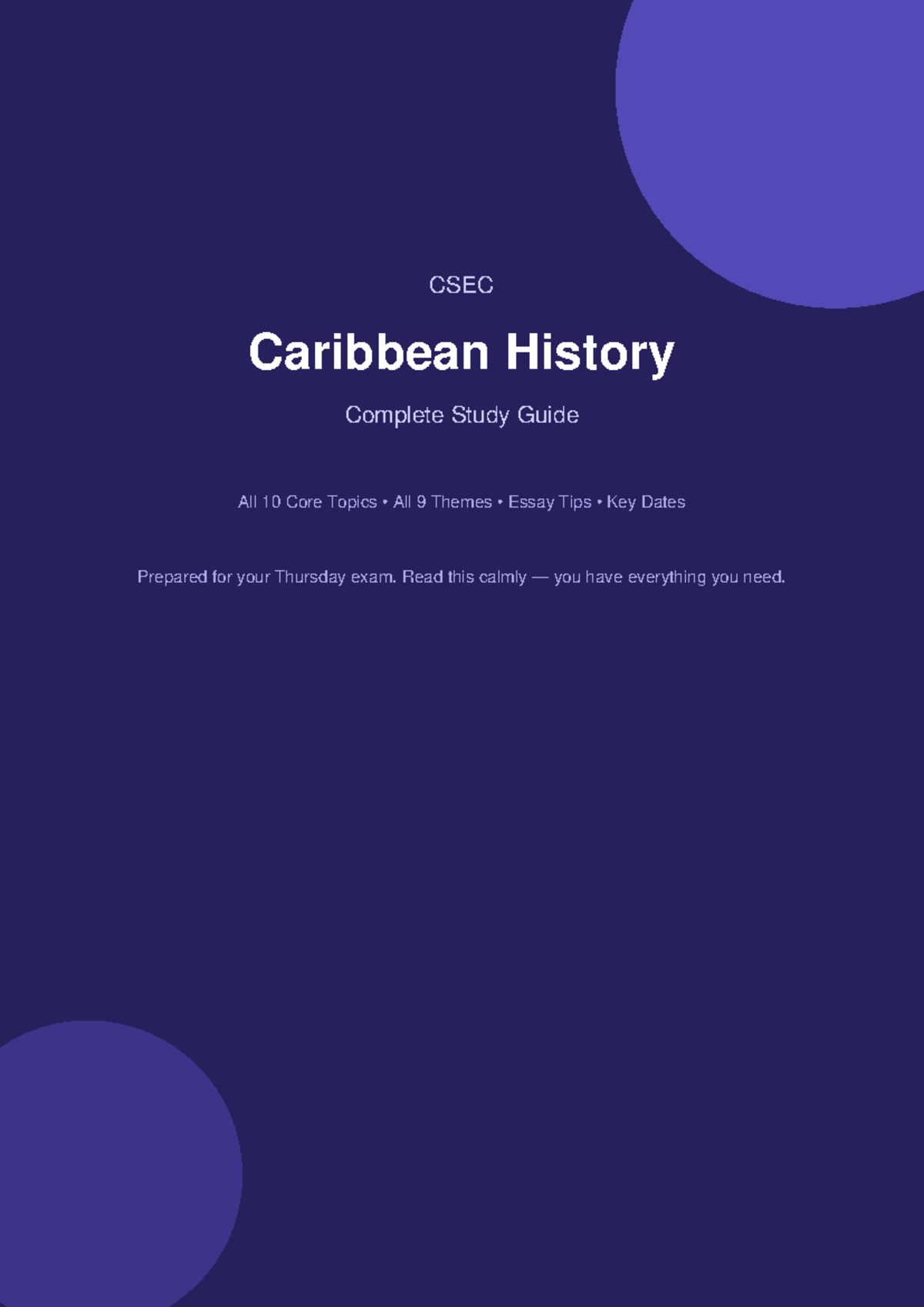 CSEC Caribbean History Study Guide: Key Topics, Themes & Exam Tips ...