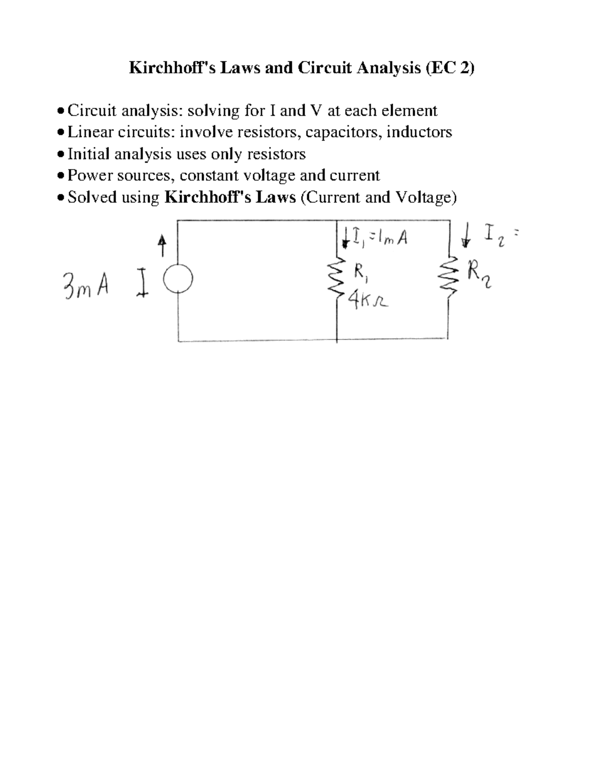 E220L3 - Kirchhoff's Laws: KCL & KVL Explained for EC 2 - Studocu