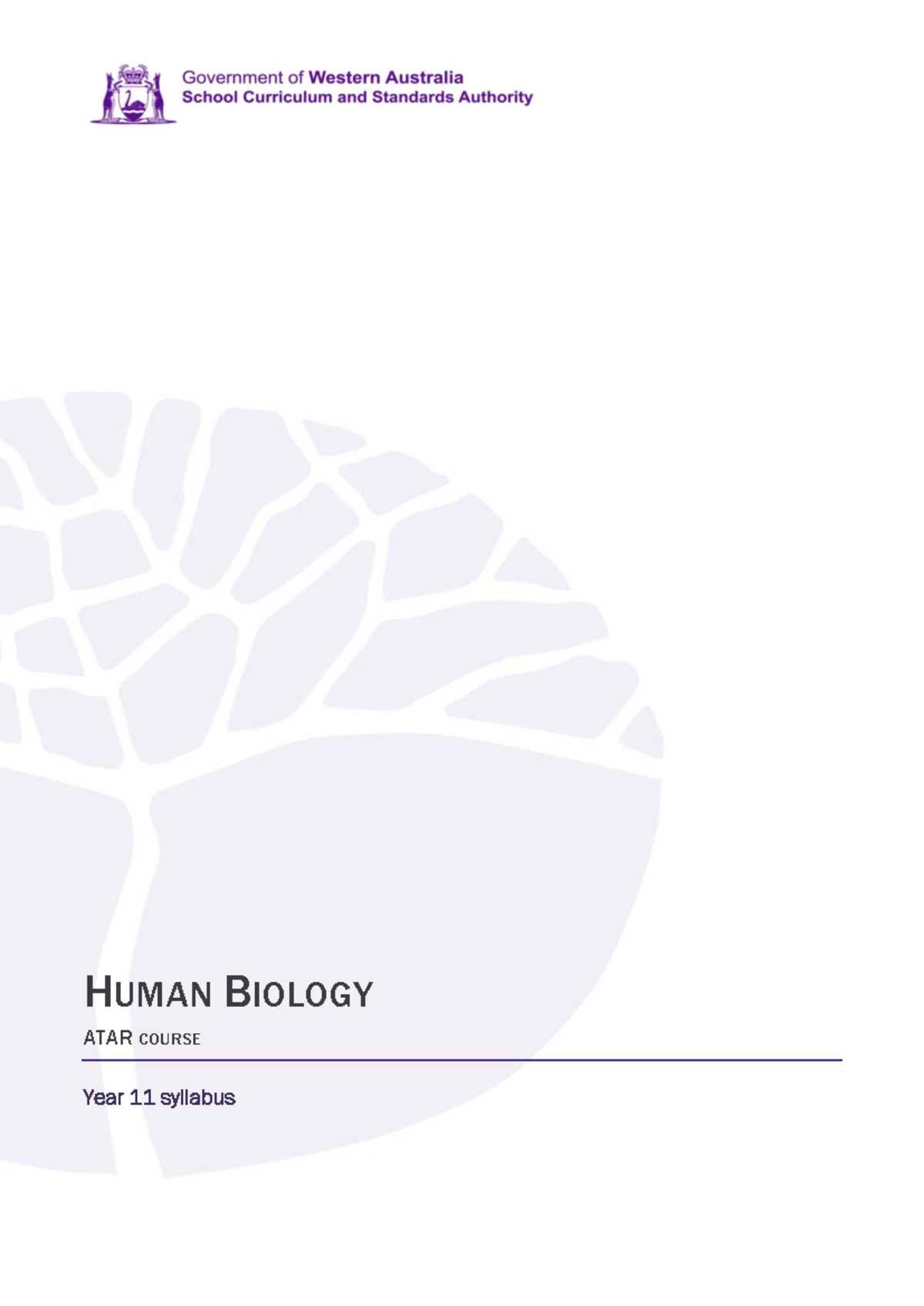 Human Biology ATAR Year 11 Syllabus Overview 2024 SCSA - Studocu