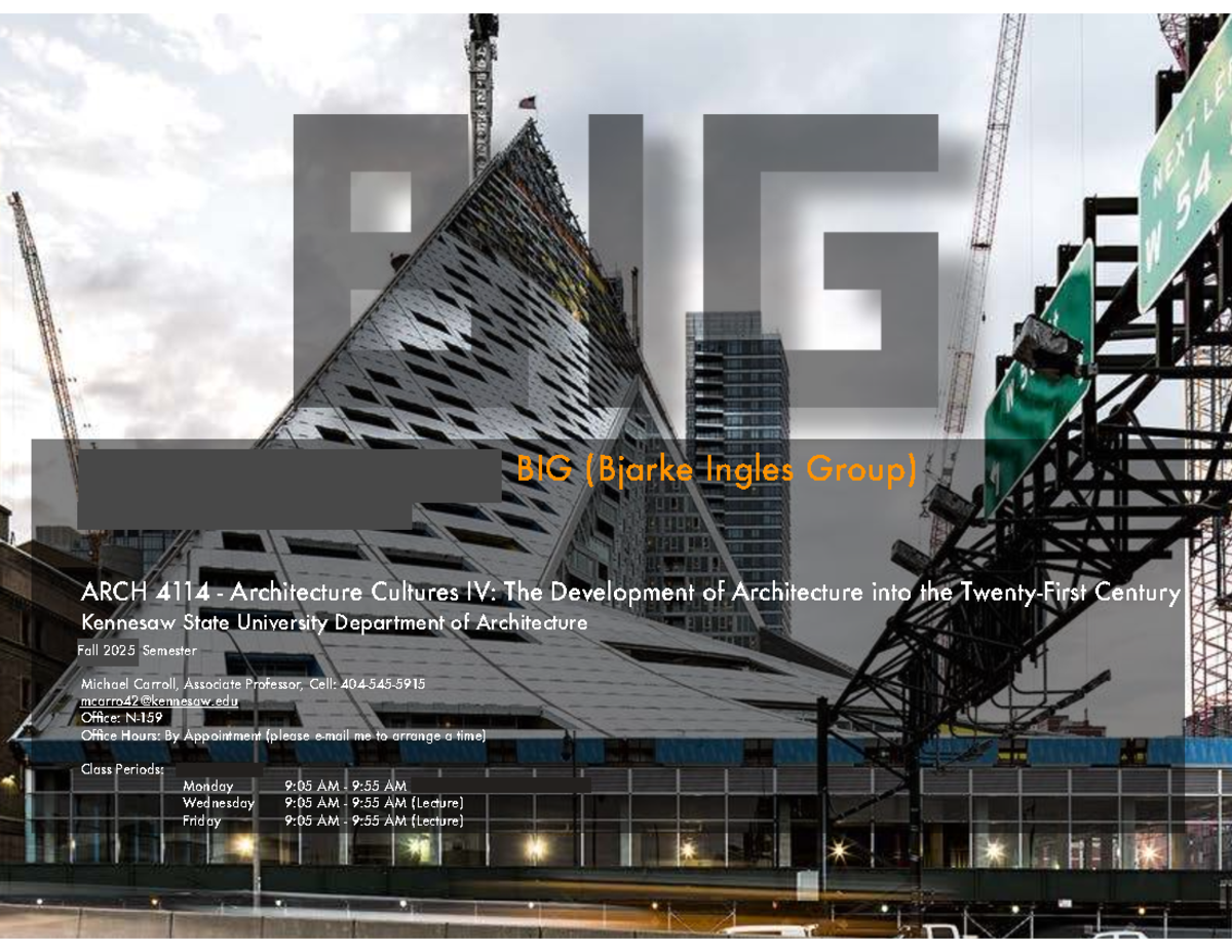 ARCH 4114: Hyper-Performative Architectural Design by BIG Group - Studocu