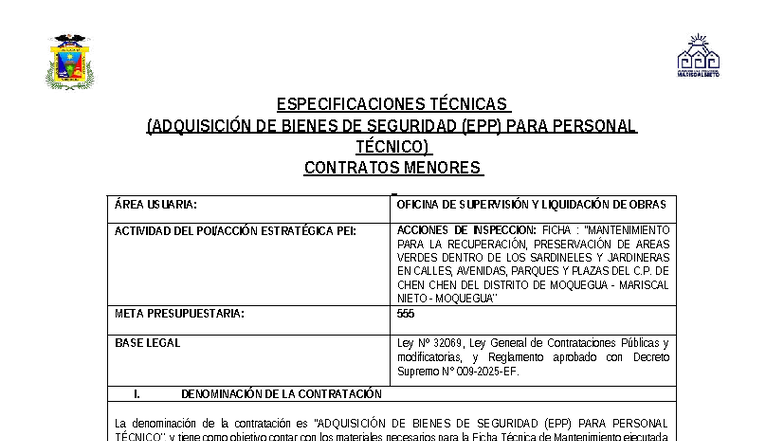 TDR EPPS Actualizado: Requerimientos para Proyecto de Seguridad - Studocu
