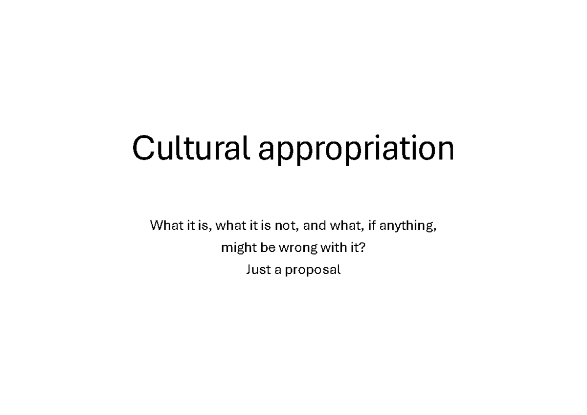 Cultural Appropriation: Understanding Boundaries and Implications (W6 ...
