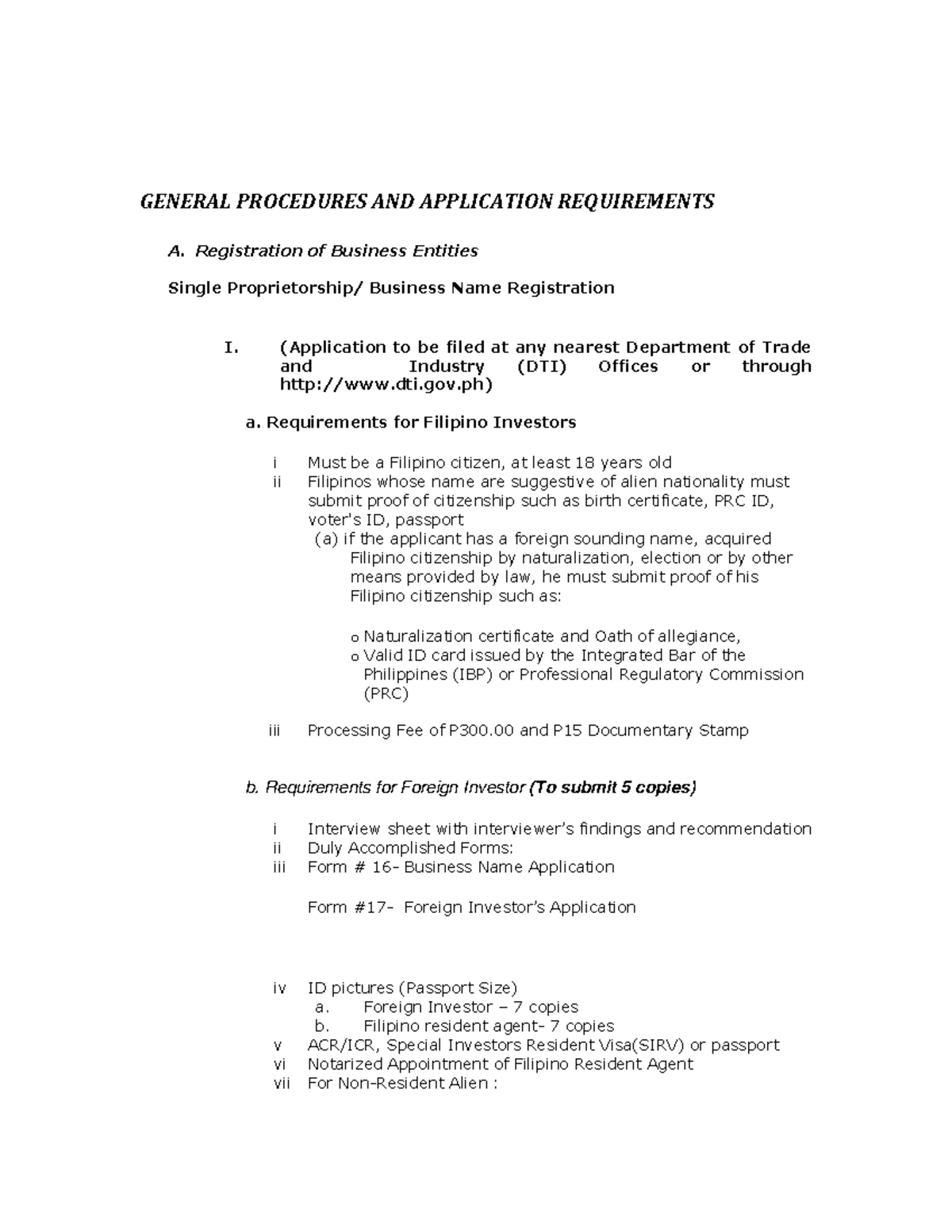 61786440 Procedures Application Requirements - GENERAL PROCEDURES AND ...