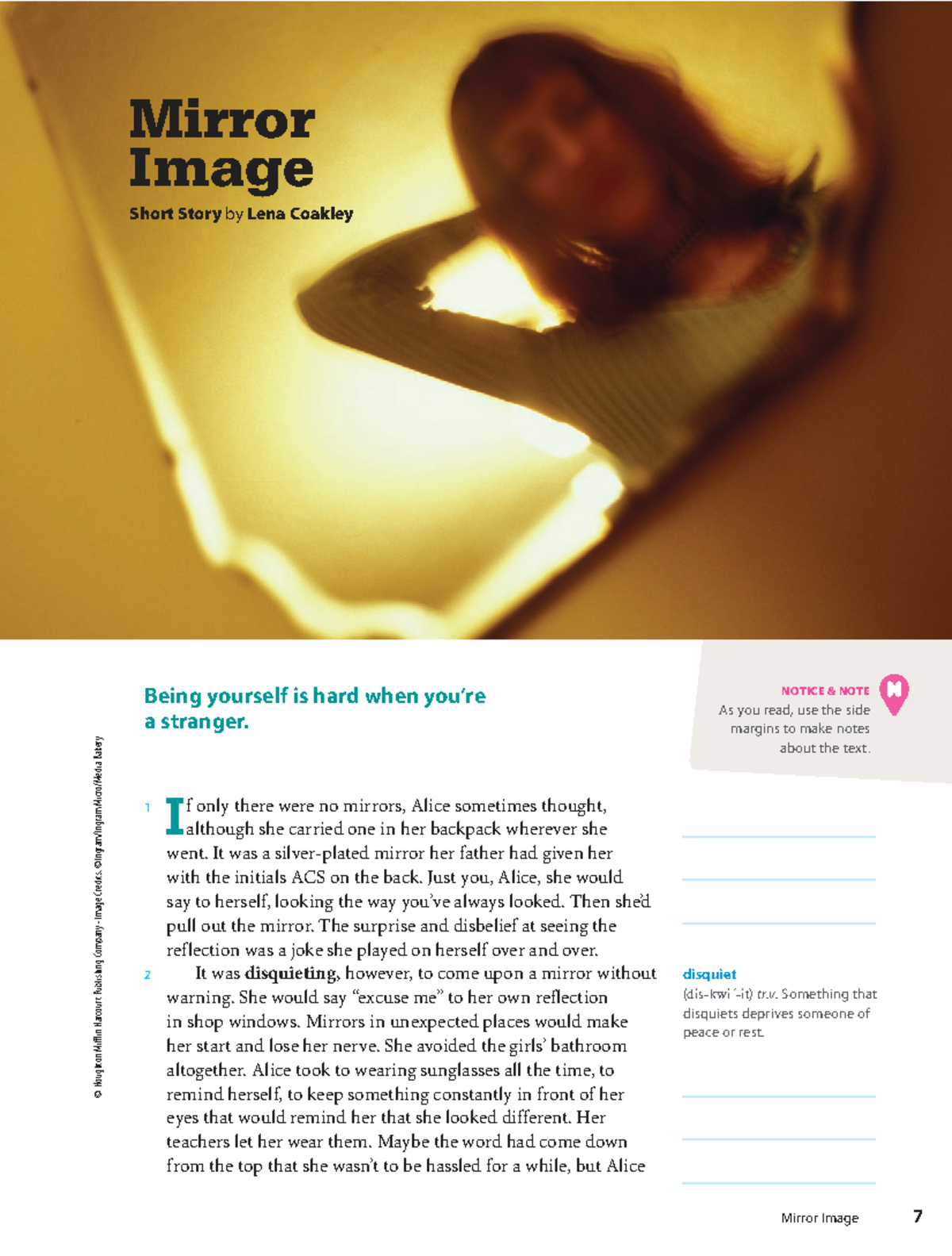 Mirror Image - Short Story Analysis and Close Reading Guide - Studocu