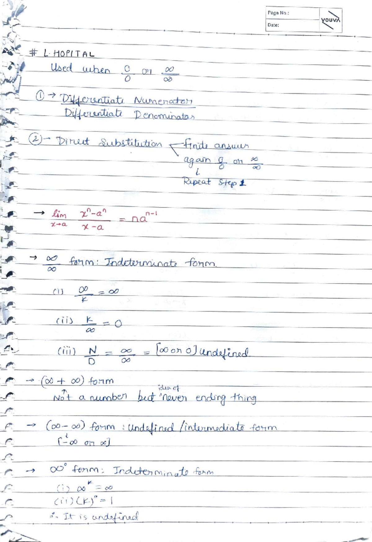 Calculus Short Notes for Course MATH101: Key Concepts and Formulas ...