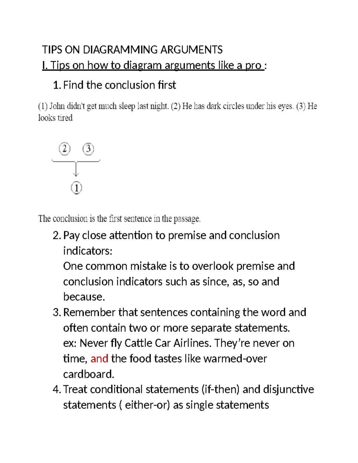 Effective Tips for Diagramming Arguments and Summarizing (Course Code ...