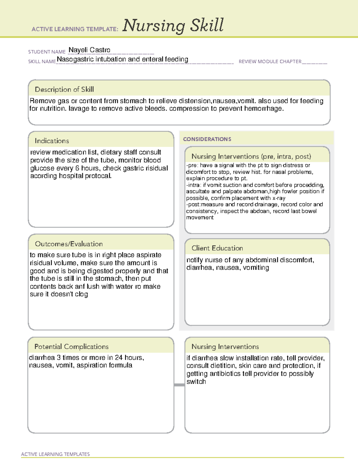 Nursing skill restricted - ACTIVE LEARNING TEMPLATES Nursing Skill ...