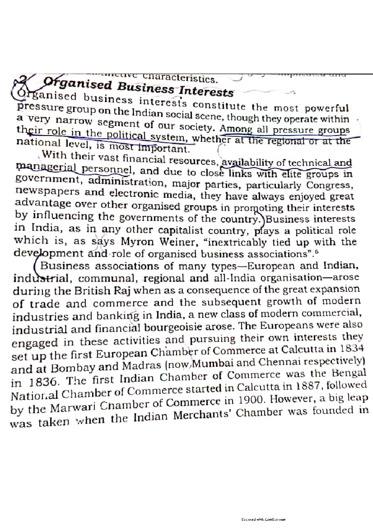 Role of Business Class in Indian Politics (1752040829) - Studocu