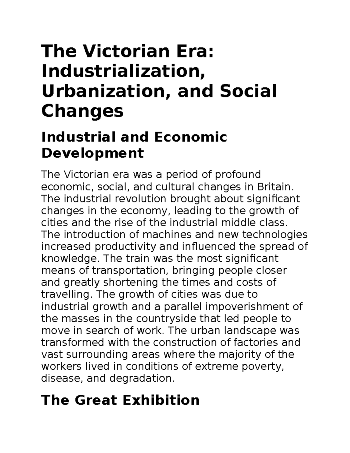 The Victorian Era: Industrialization, Urbanization & Social Changes ...