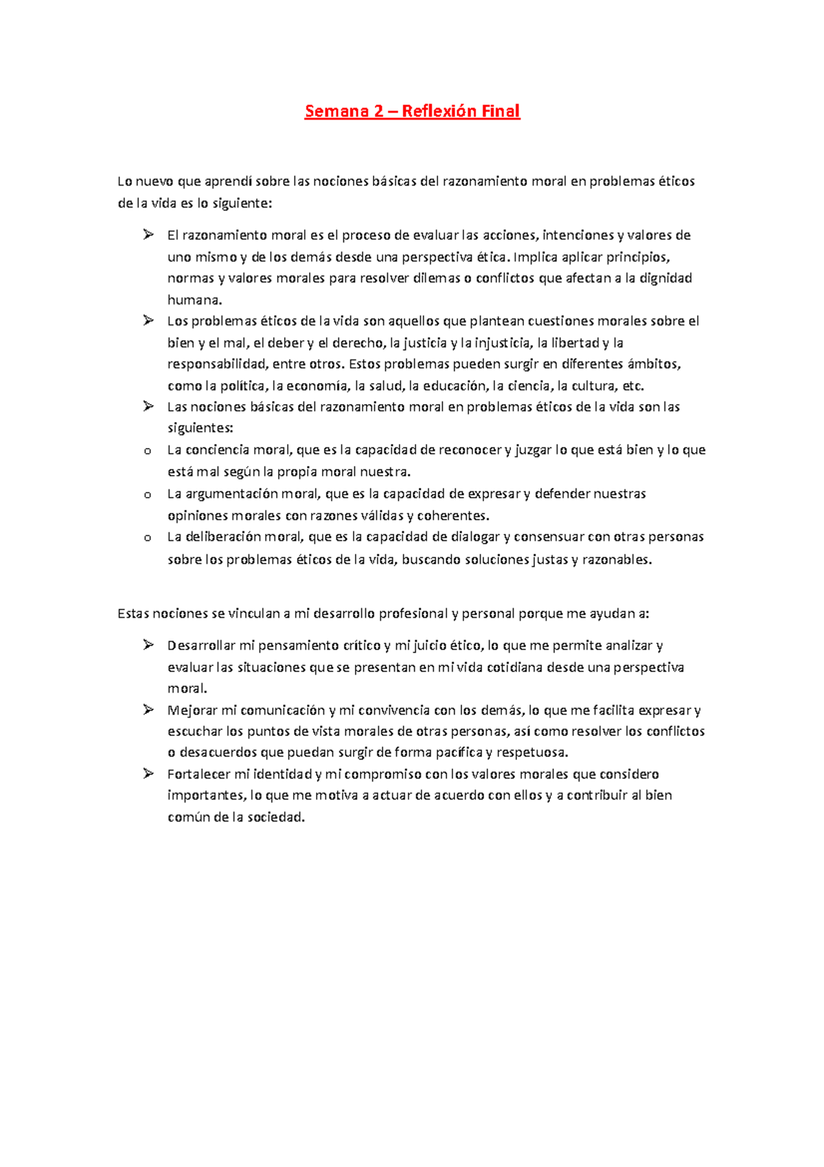 Semana 2- Tarea - Semana 2 – Reflexión Final Lo nuevo que aprendí sobre las nociones básicas del ...