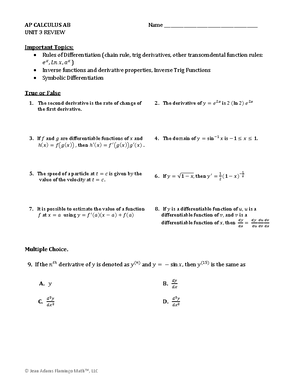 AP Calc BC 2015 - practice test - AP ® Calculus BC Practice Exam From ...