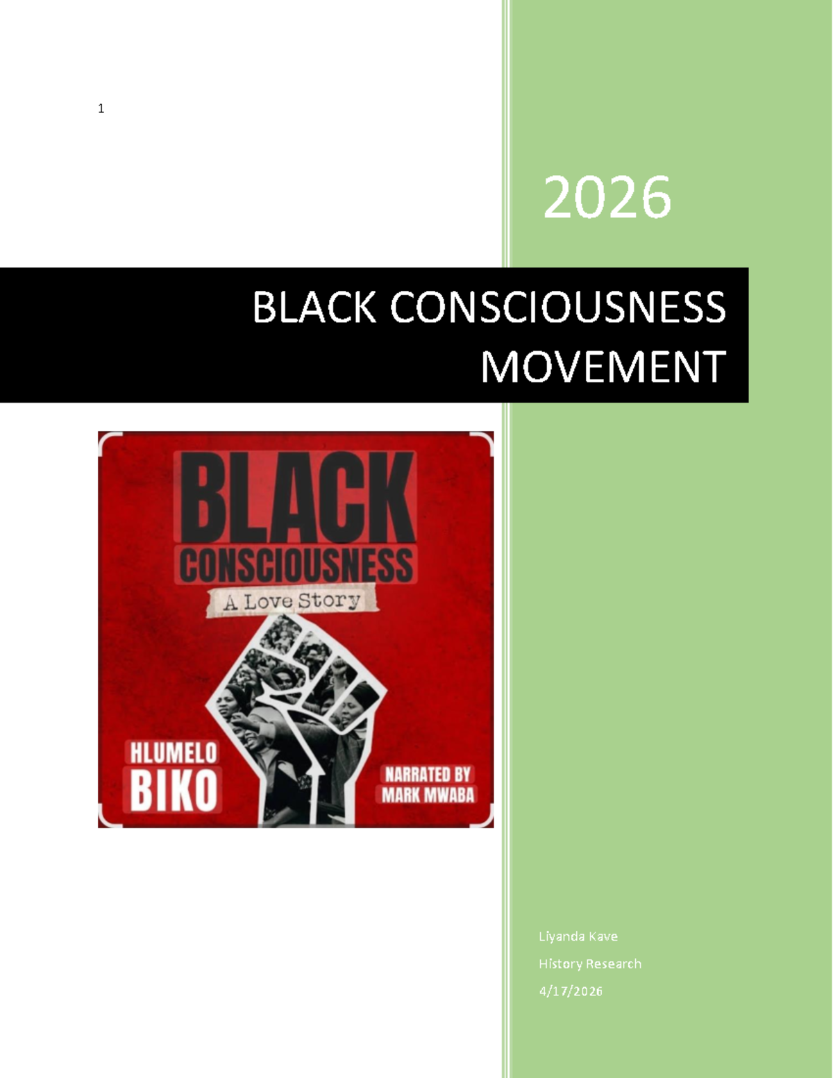 Black Consciousness Movement Overview (G12A) - Studocu