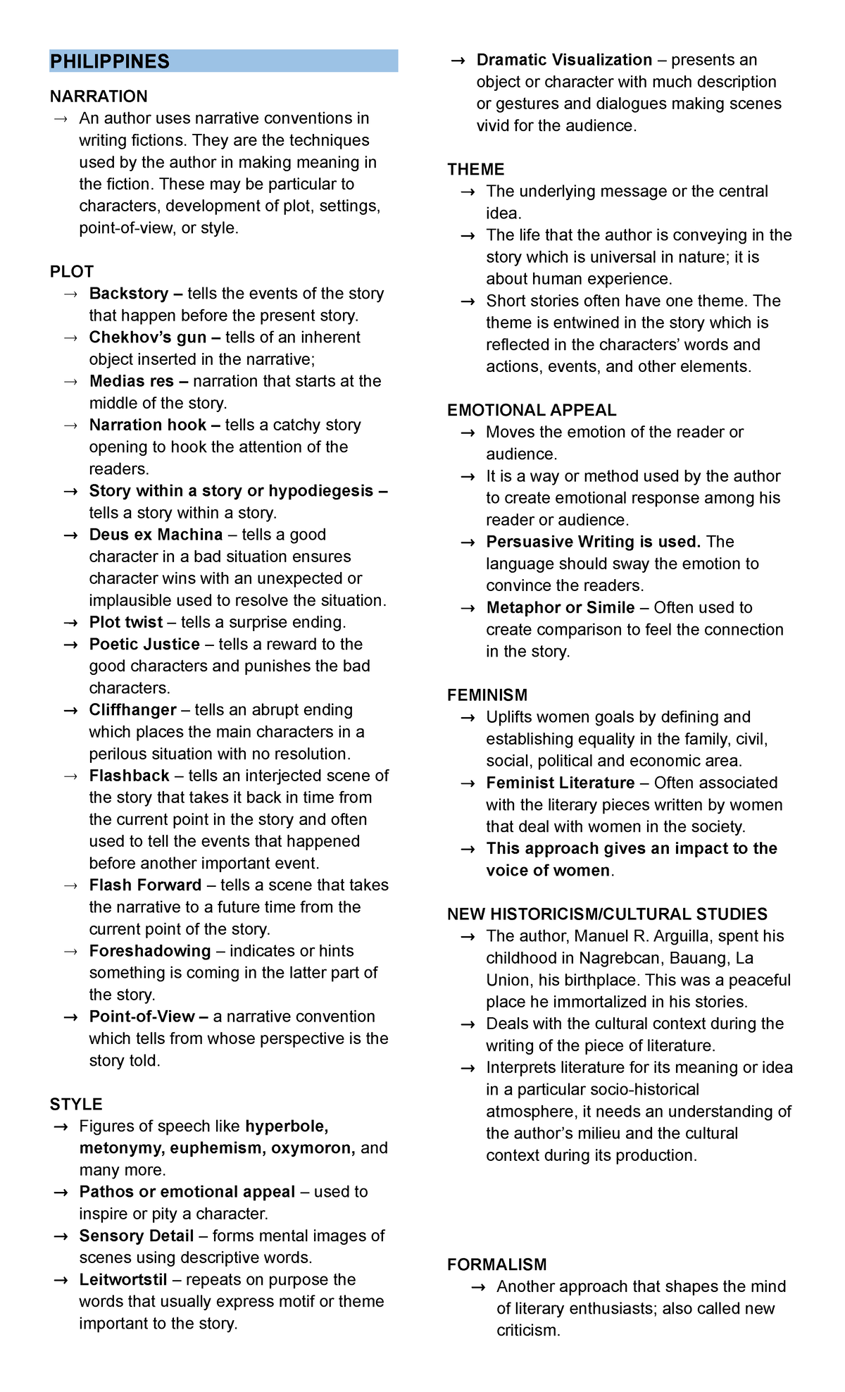 Asean LIT Transes - PHILIPPINES NARRATION An author uses narrative ...