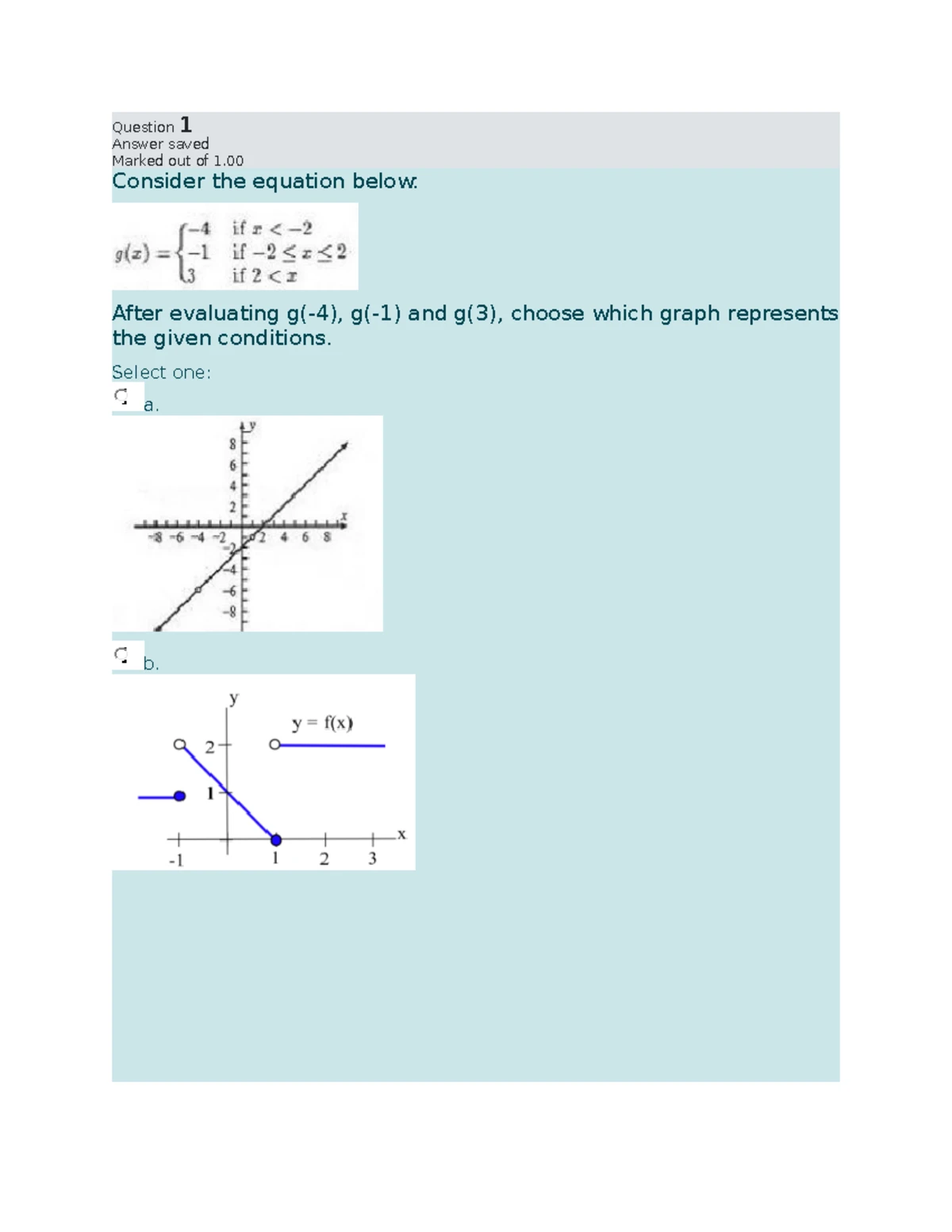 MATH6100 Calculus 1 Midterm Quiz 1,2 - MATH6100 Calculus 1 Midterm Quiz 1 d. g(x) is a ...