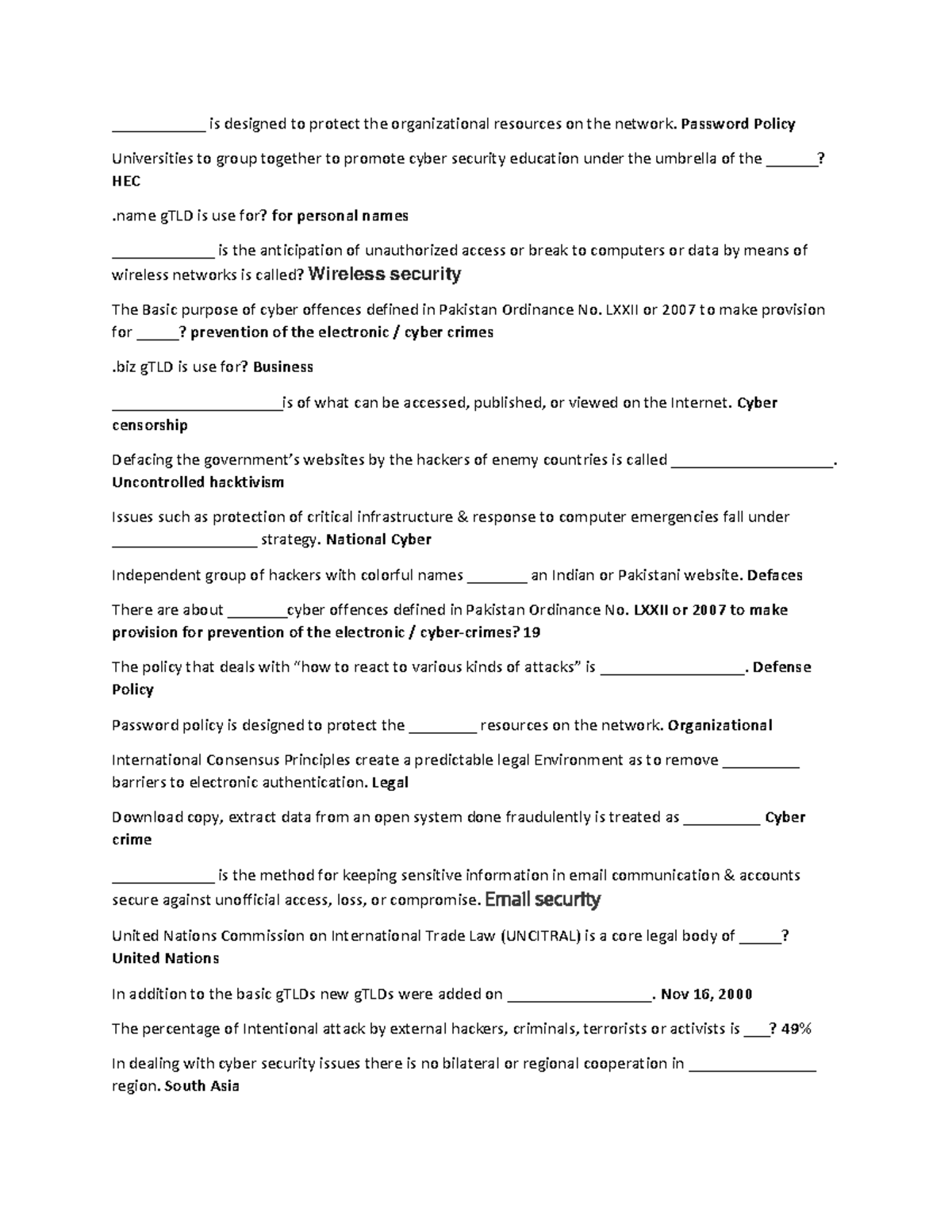 CS204 Comprehensive MCQs Guide for Cyber Security Studies - Studocu