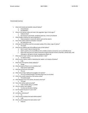 Tropical Horticulture Worksheet 6. Bananas and Plantains - Worksheet 5 ...