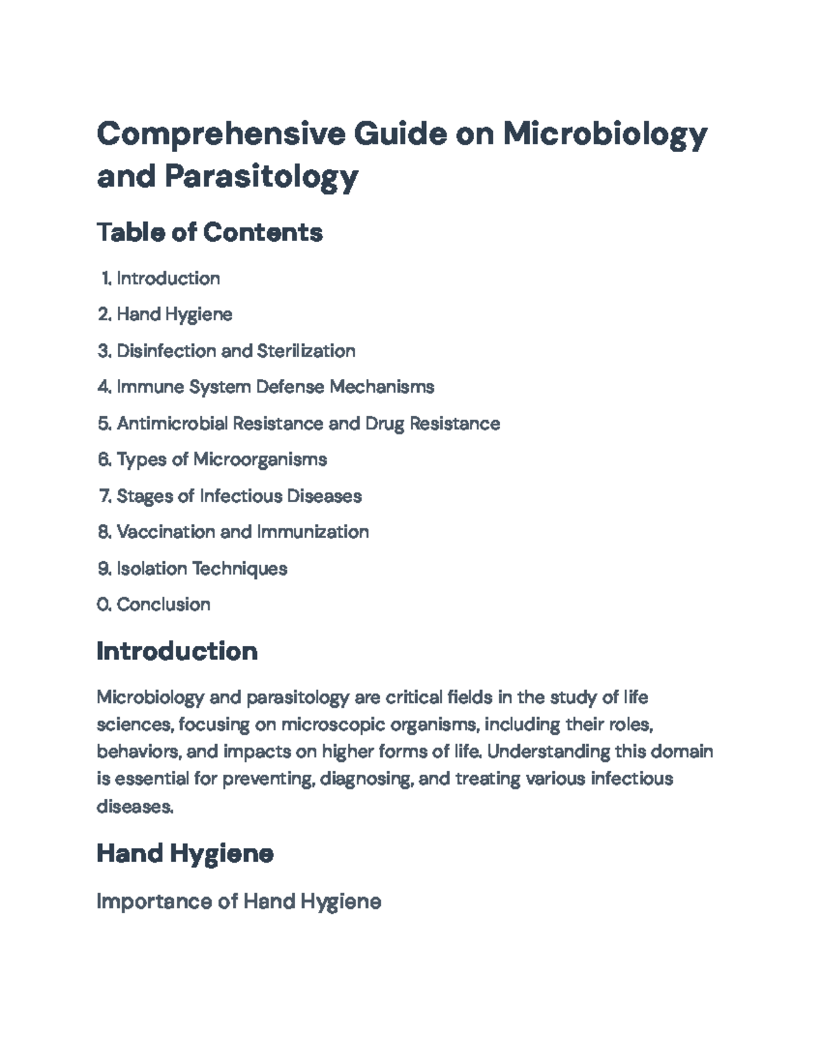 Comprehensive Microbiology & Parasitology Guide: Key Concepts ...