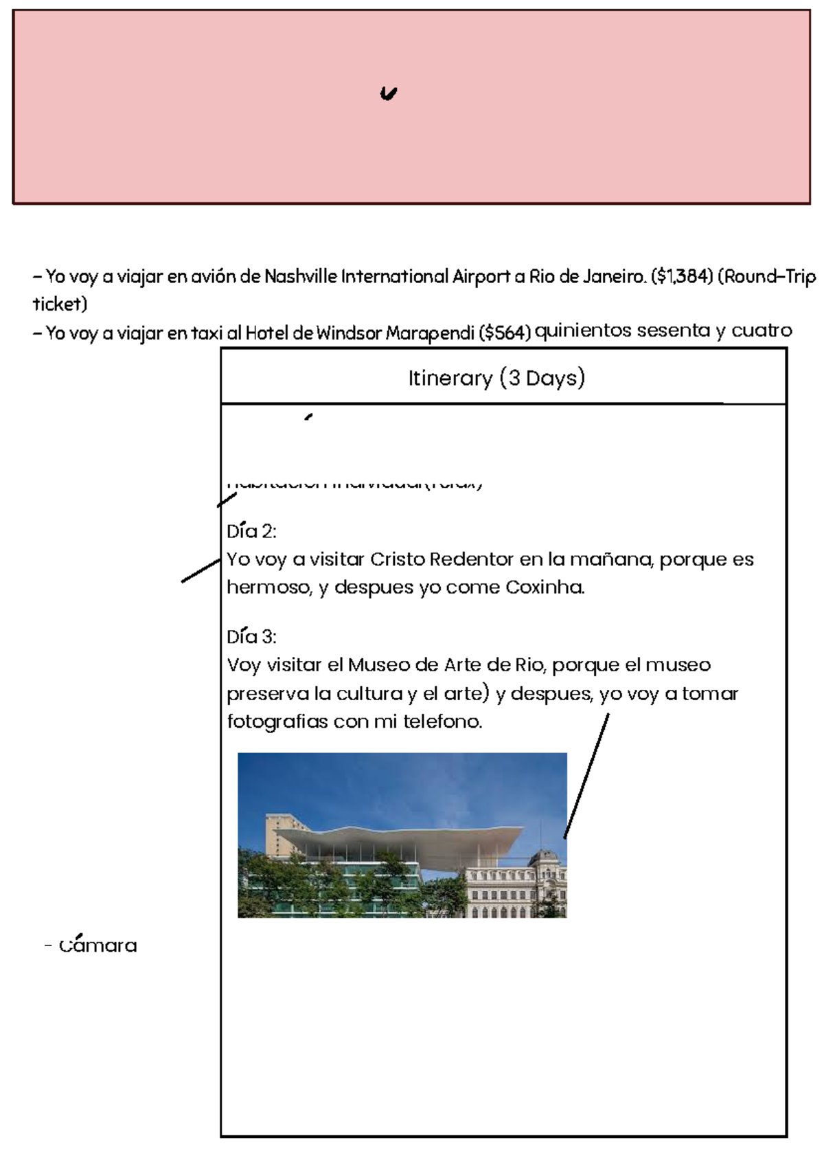 Mi Viaje Ideal: Itinerario de 3 Días en Rio de Janeiro - Studocu