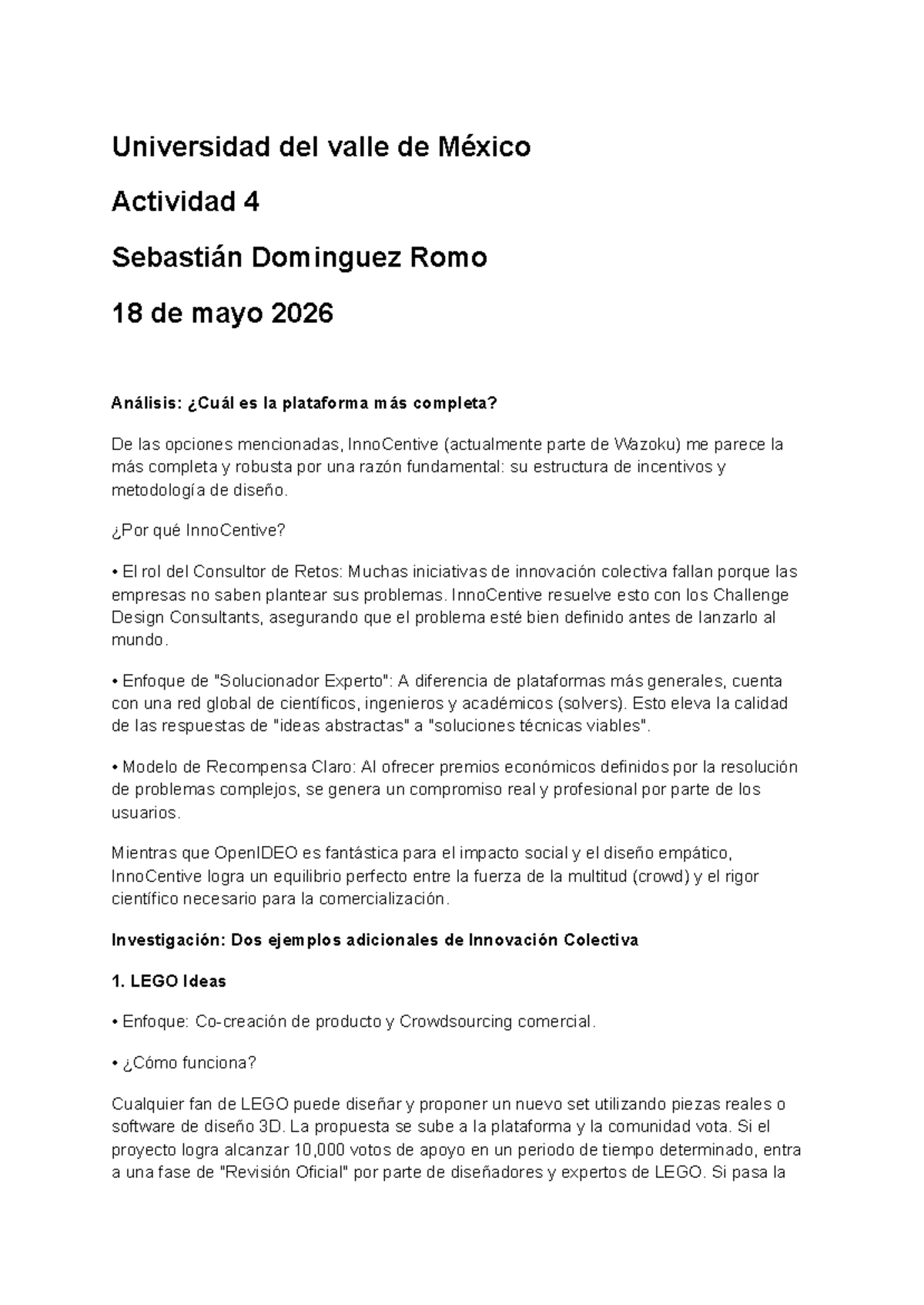 Actividad 4: Análisis de InnoCentive y su Estructura de Incentivos ...