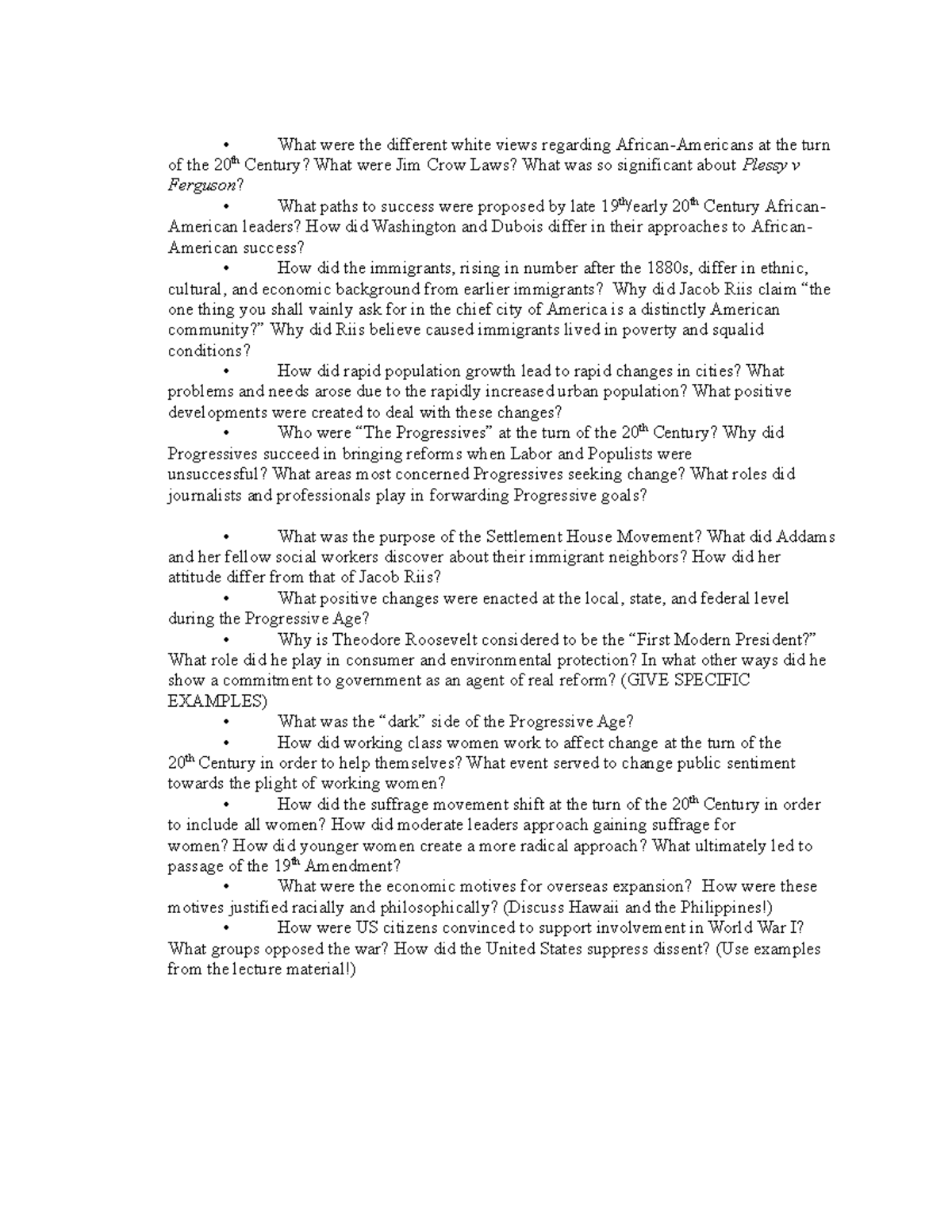 Progressive Reforms & Social Changes: U.S. History 20th Century ...