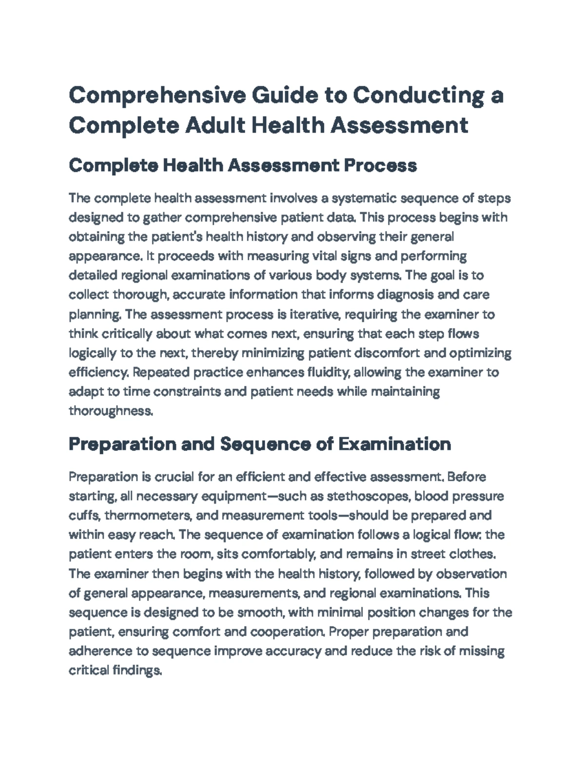 Abdominal Assessment Techniques: Bowel Sounds & Inspection Notes (NUR ...
