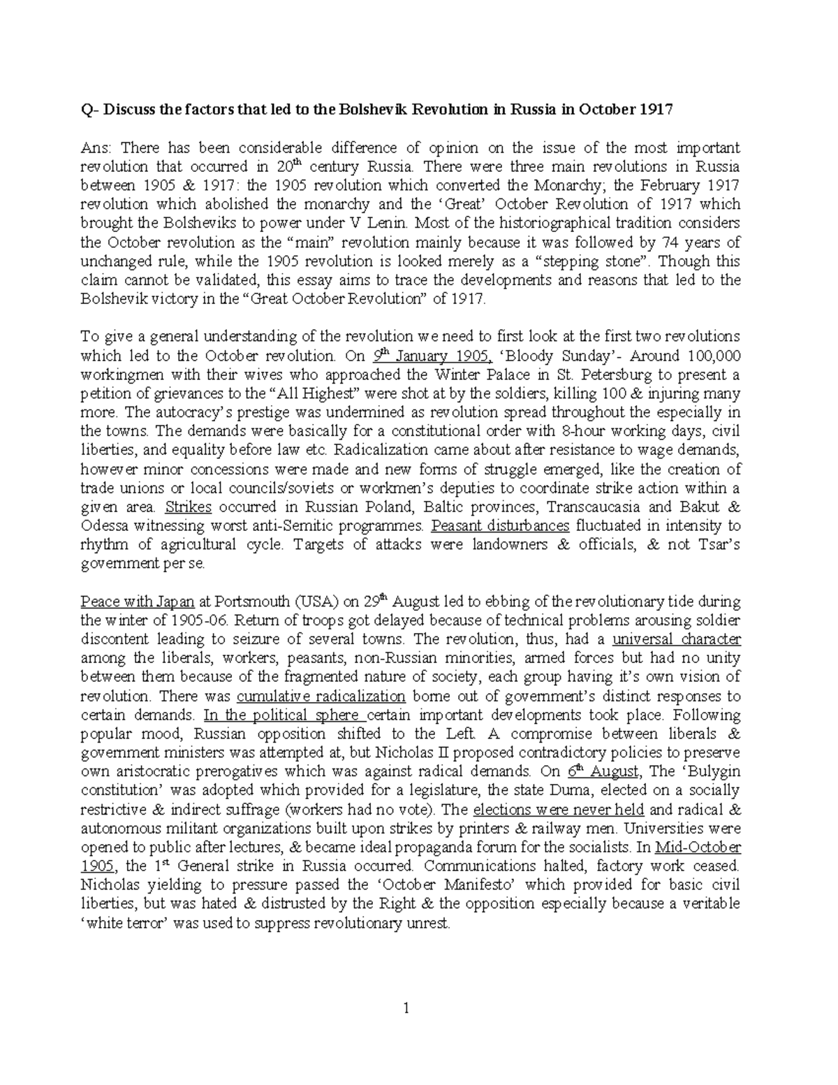 October Revolution (1917): Key Factors and Historical Perspectives ...