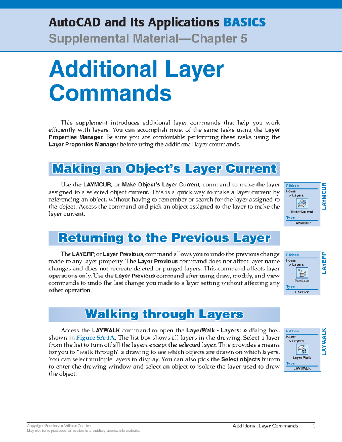 AutoCAD Layer Commands BASICS Supplemental 5: Enhance Your Workflow ...