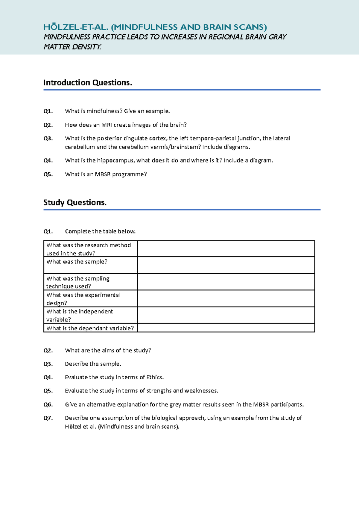 Copy of Holzel-workbook - HÖLZEL-ET-AL. (MINDFULNESS AND BRAIN SCANS ...