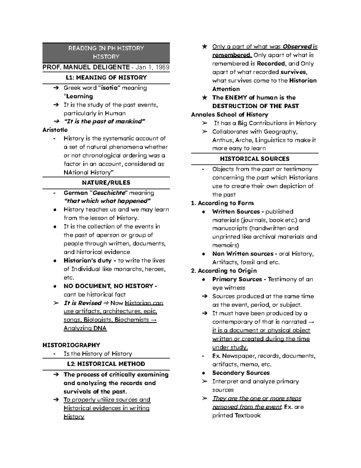 RIPH 20 Prelim - Lectures for RIPH from week 1 to week 5 - READING IN ...
