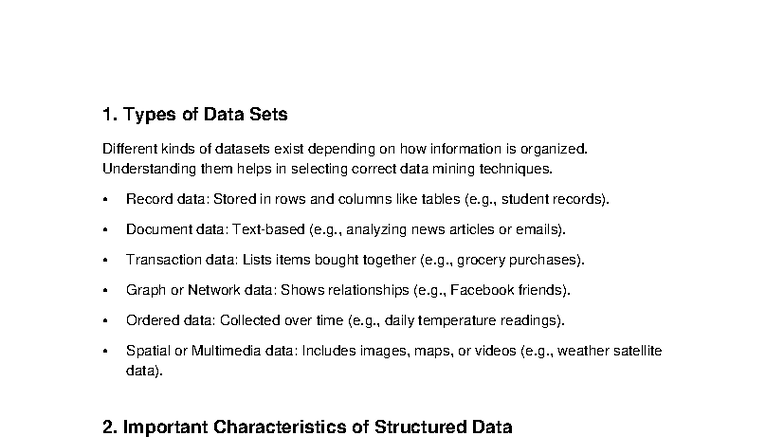 Chapter 2: Understanding Data Types and Characteristics - Studocu