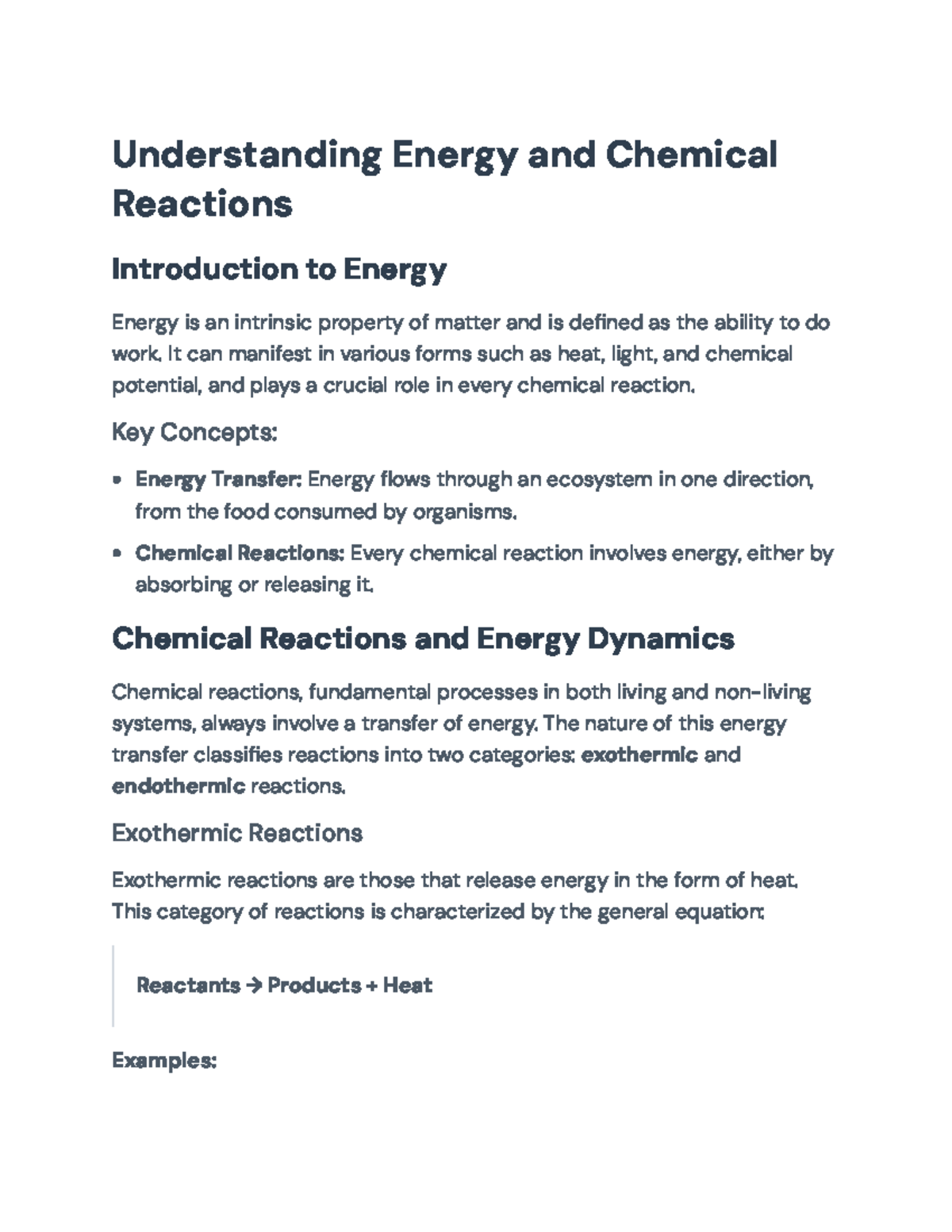 Understanding Energy Dynamics in Chemical Reactions: Key Concepts ...