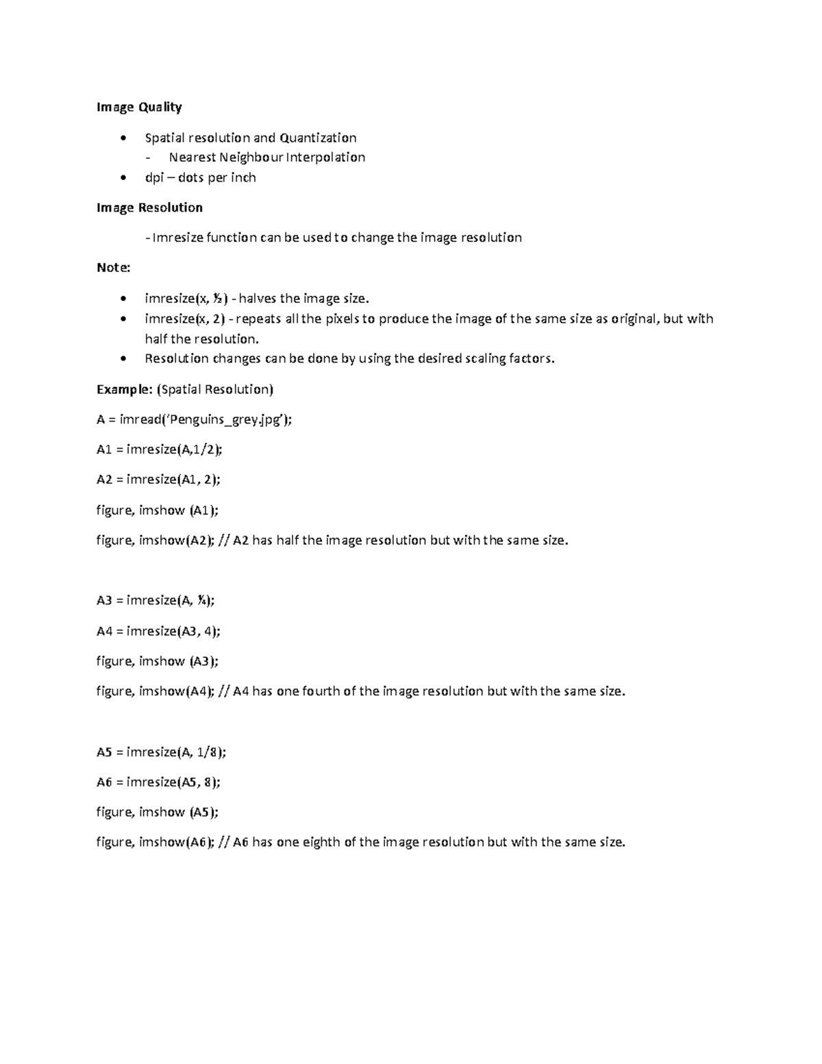 IPPR - Lab 3 - Image Quality & Resolution Techniques - Studocu