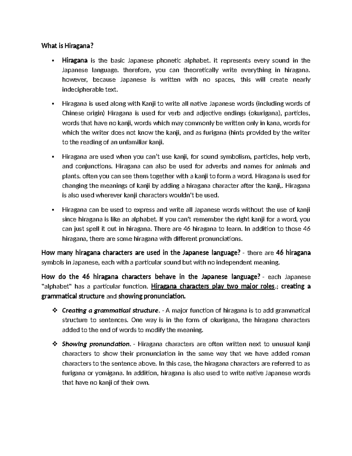 Understanding Hiragana: The Essential Japanese Phonetic Alphabet - Studocu