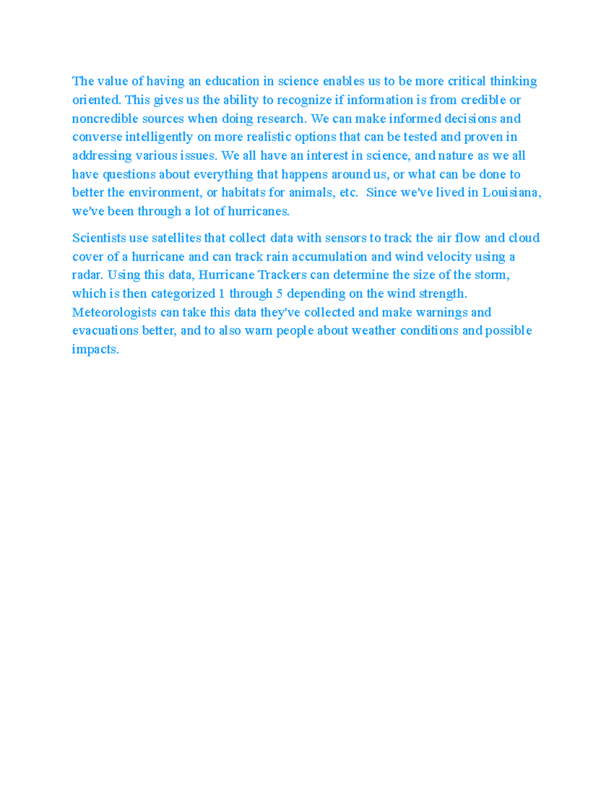 The Importance of Science Education in Critical Thinking - 8-1 ...