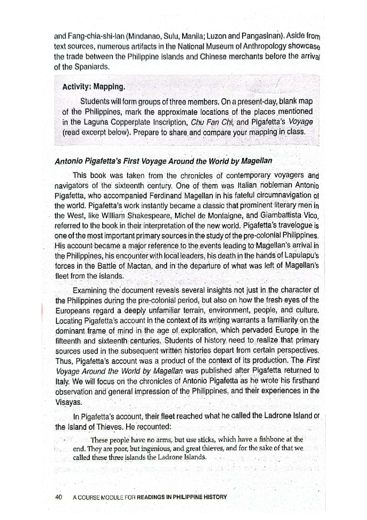 RPH - Mapping the First Voyage of Magellan in Philippine History - Studocu