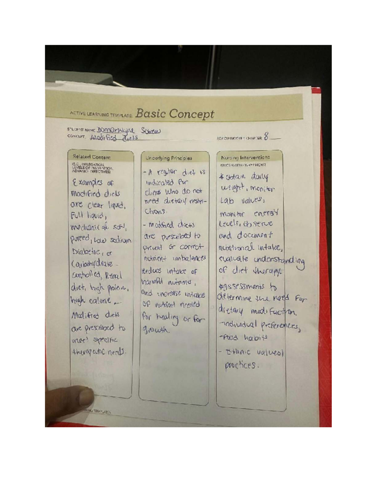 Active Learning Template: Modified Diets & Enteral Nutrition (Nursing ...