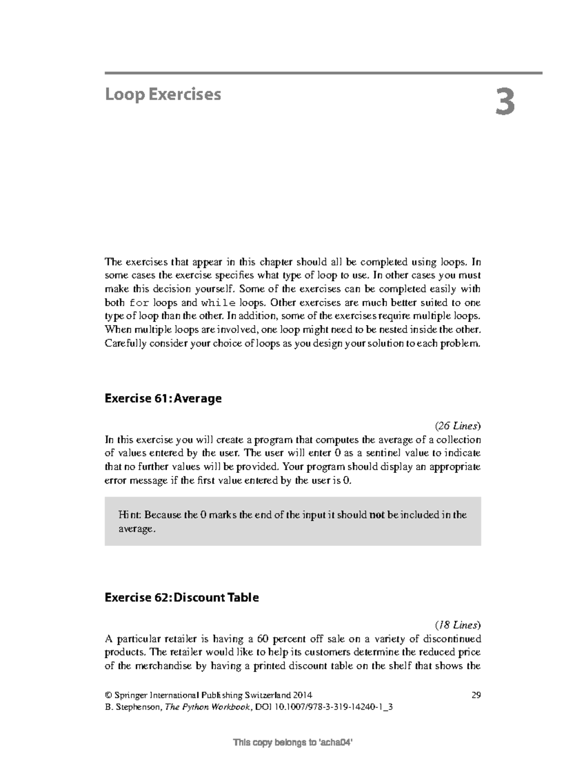 Loop Exercises - Bài Tập Cuối Chương (Python Course) - Studocu