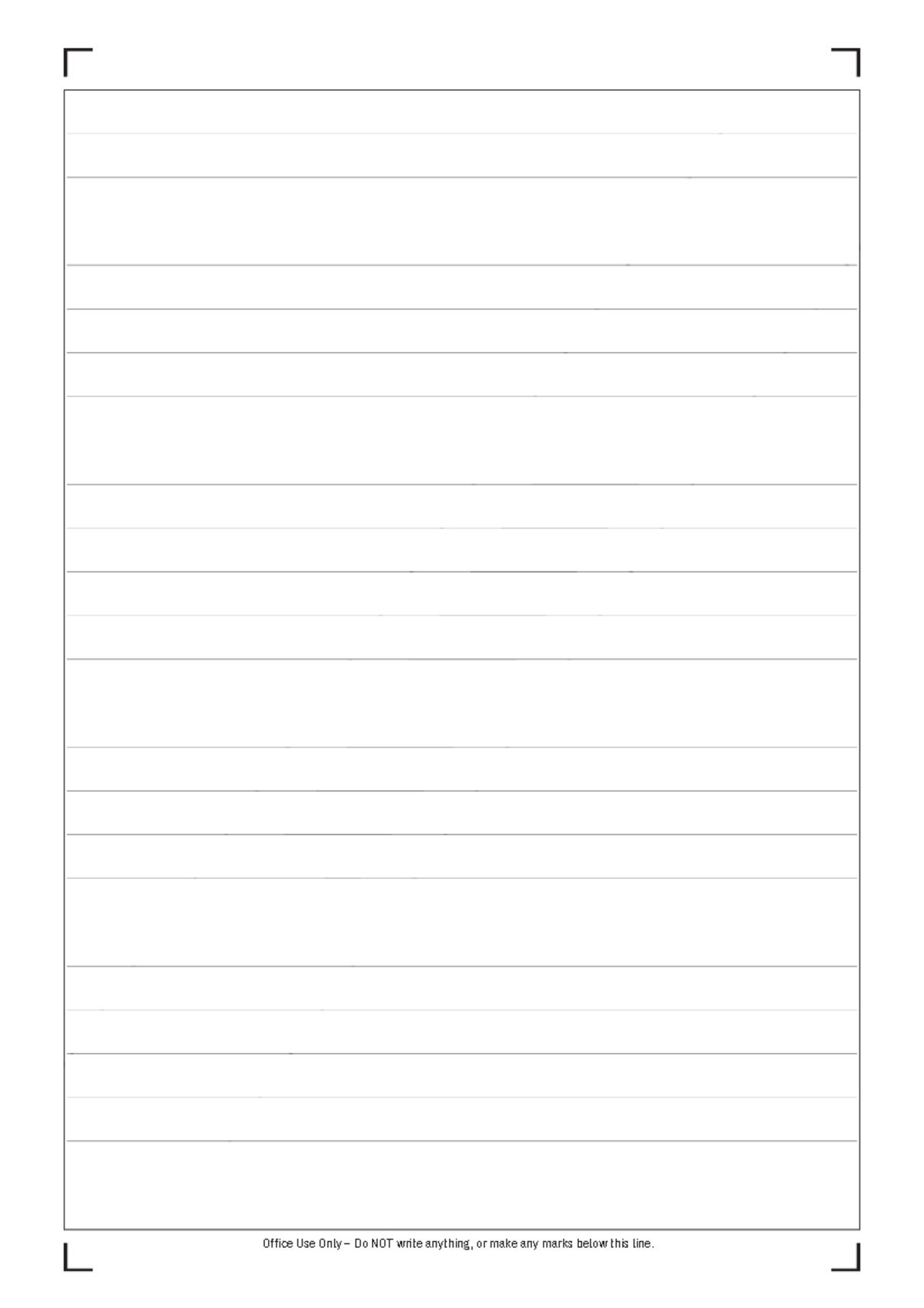 HSC Writing Booklet - Office Use Only Instructions - Studocu