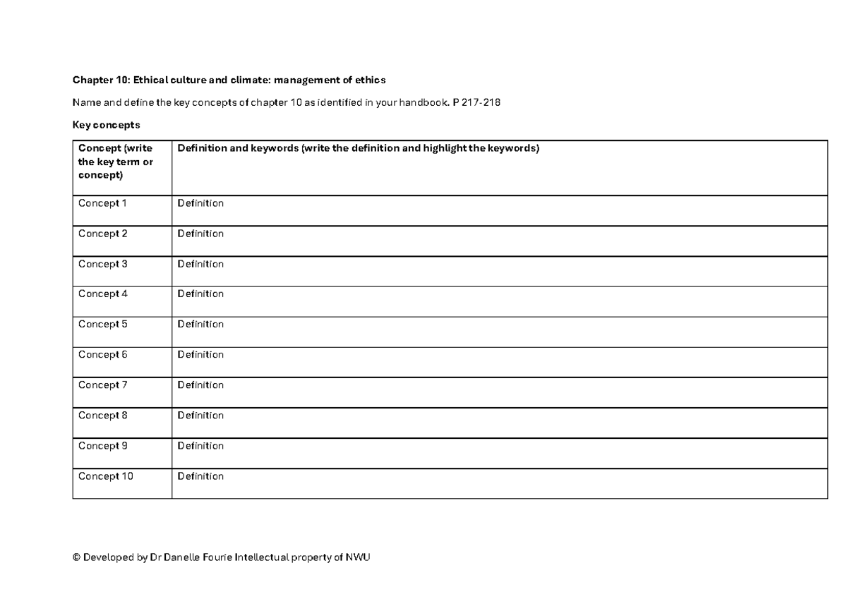 Business Ethics Study Materials: Key Concepts and Ethical Frameworks ...