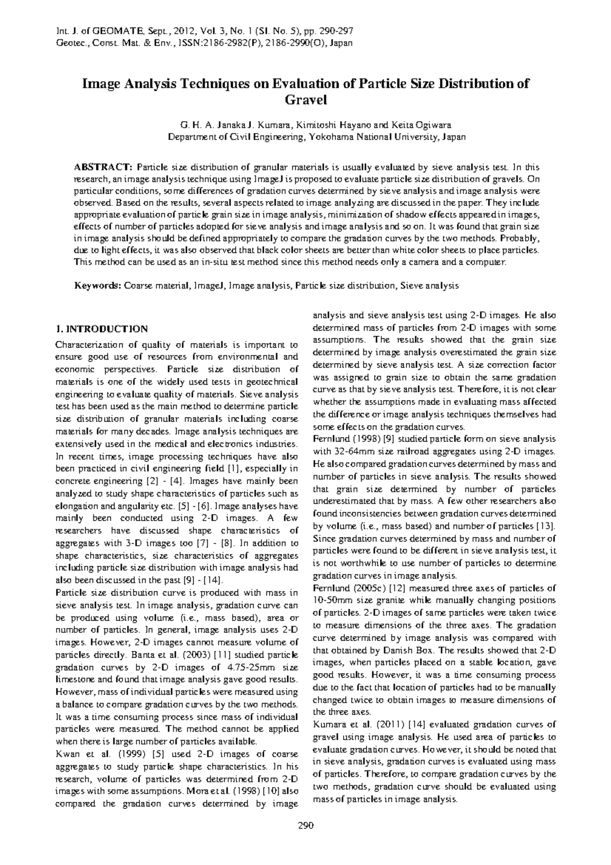 Image analysis techniques on evaluation - 1. INTRODUCTION ...