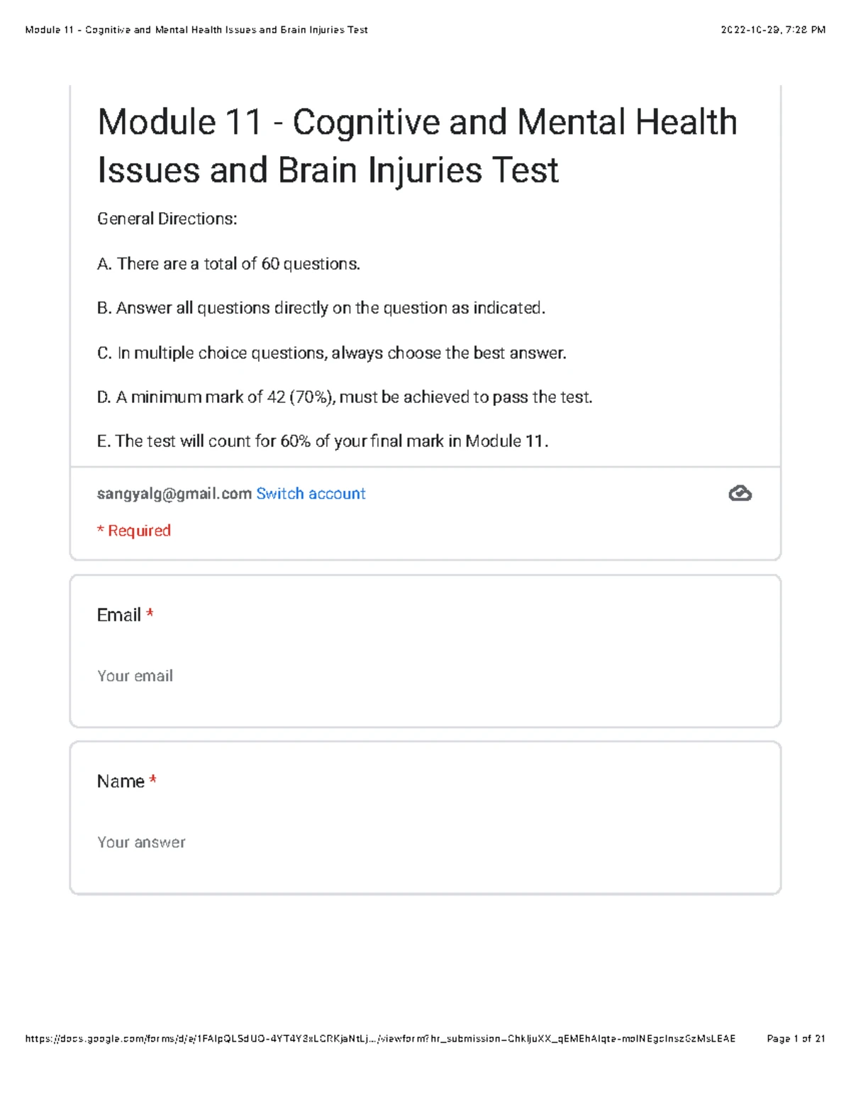 Module 10 Part 1 - PLEASE SEE THE DOCUMENT - MODULE 10: ASSISTING WITH ...