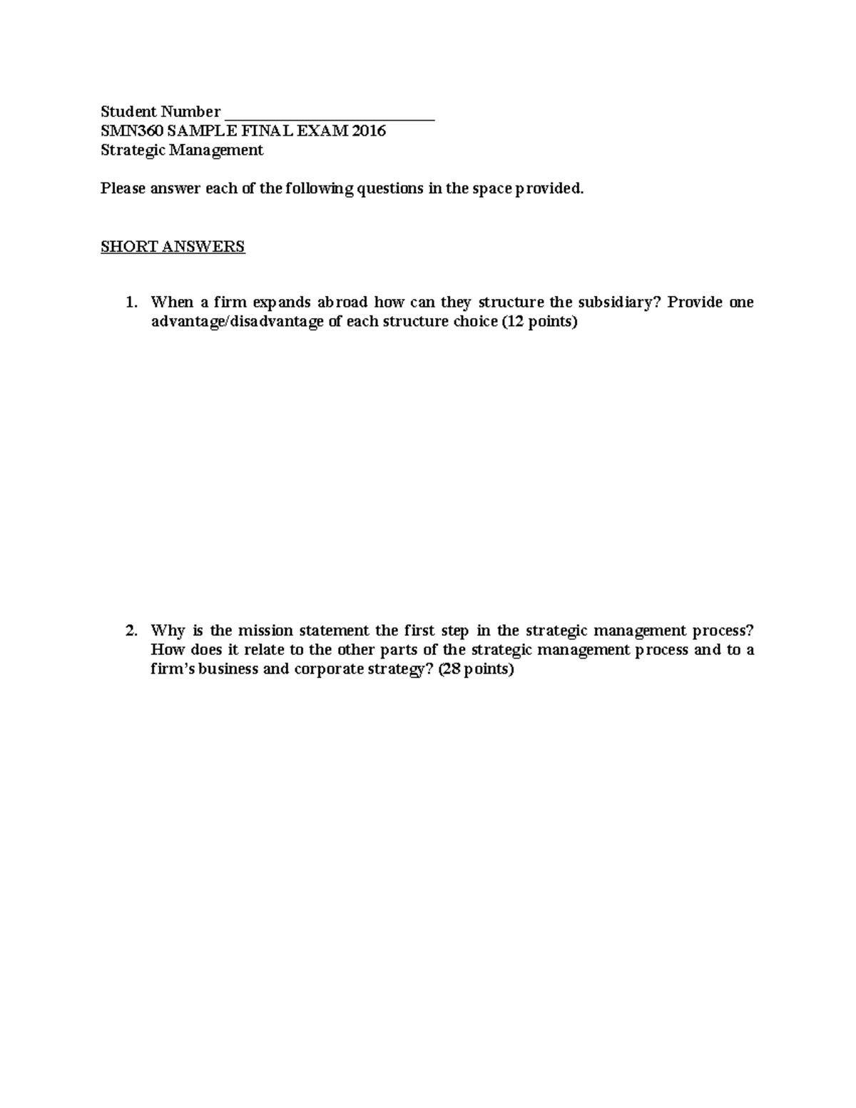 Analytical GAT exam question sample 1 - Section 1 - Analytical ...
