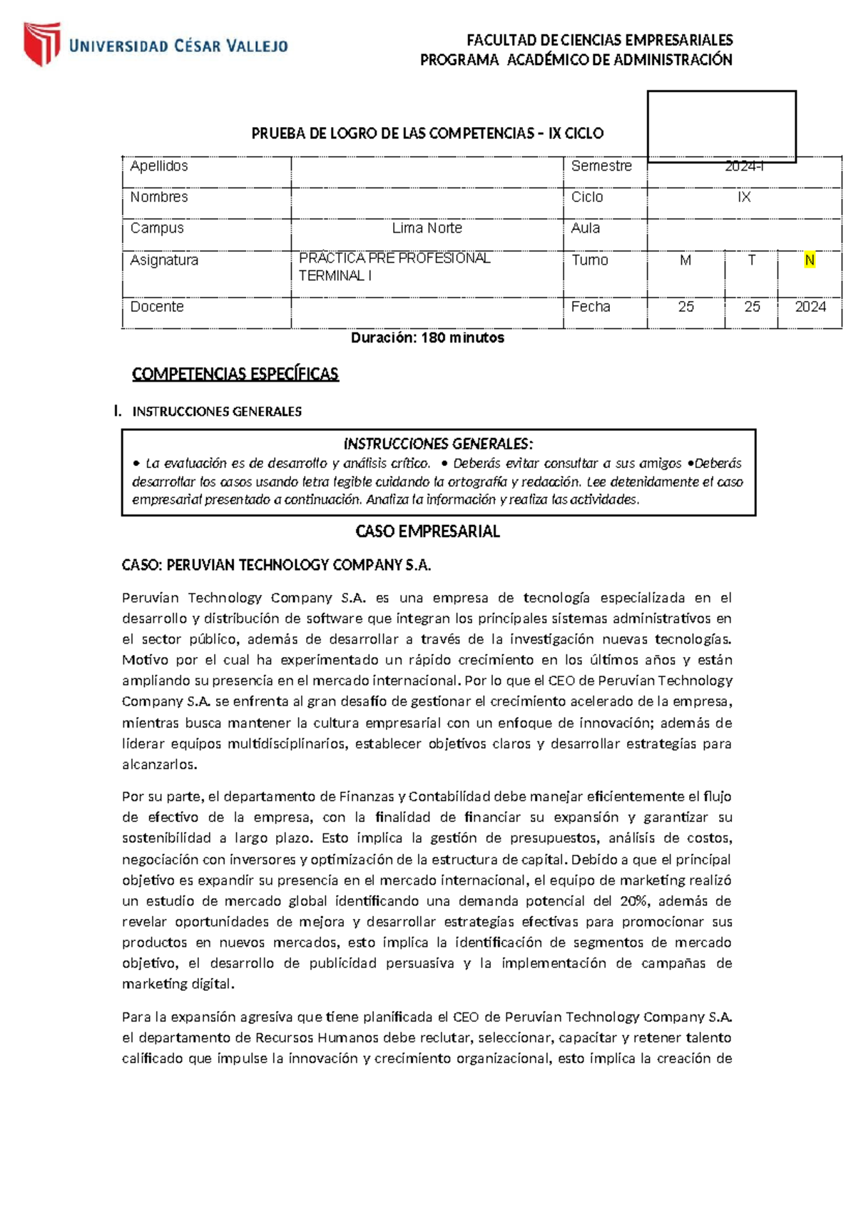 PLC Nivel IV 2024-1 IX - Prueba de Logro Competencias Genéricas - Studocu