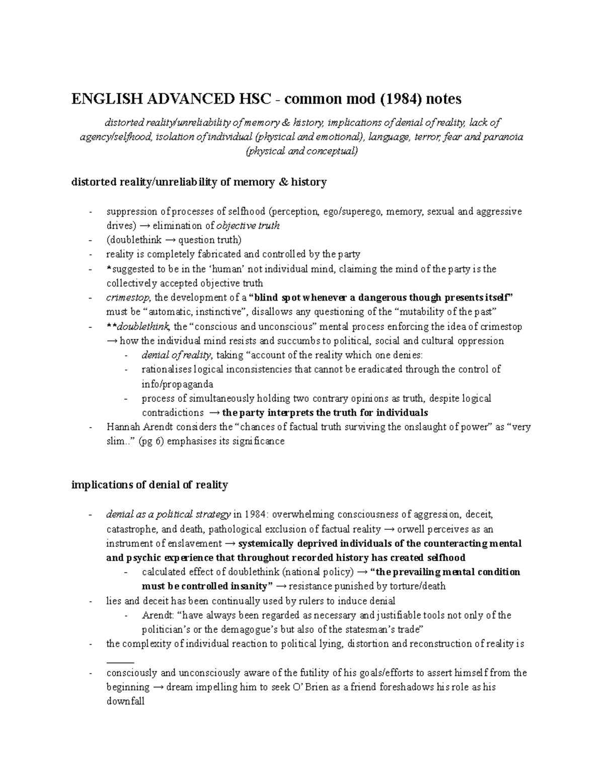 English Advanced HSC - common mod (1984) notes - ENGLISH ADVANCED HSC ...