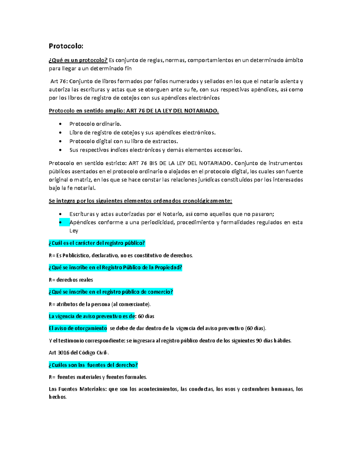 Guía Notarial: Apuntes Básicos sobre Protocolo y Registro Público - Studocu