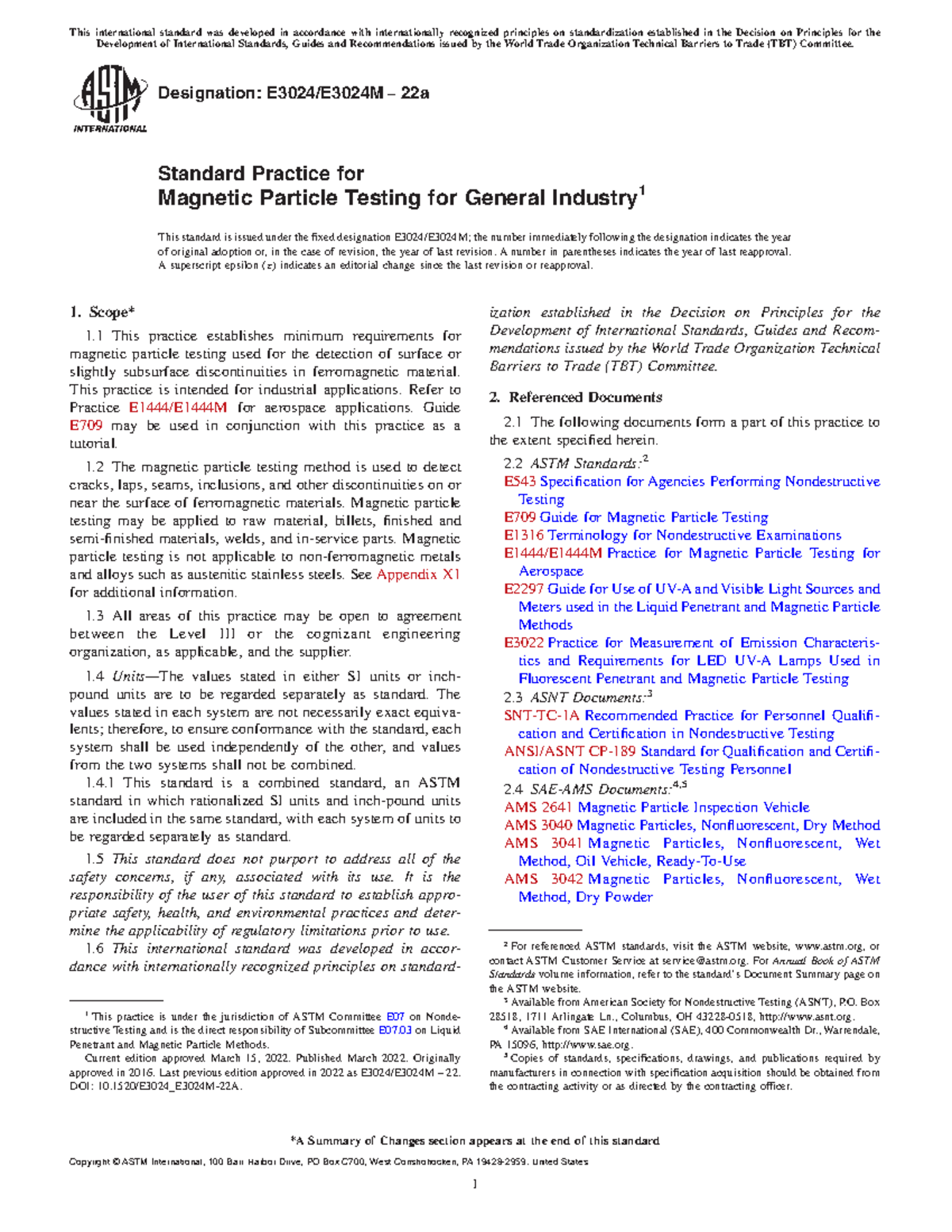 ASTM E3024/E3024M-22a Magnetic Particle Testing Standards Overview ...
