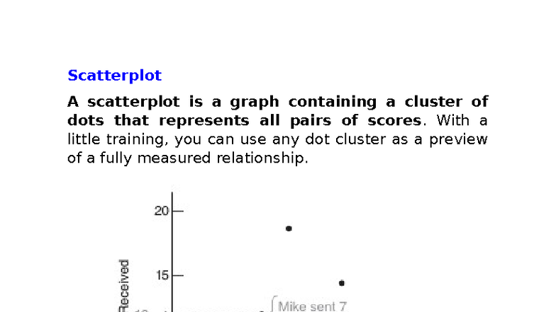 Correlation Coefficient and Scatterplot Analysis - Studocu
