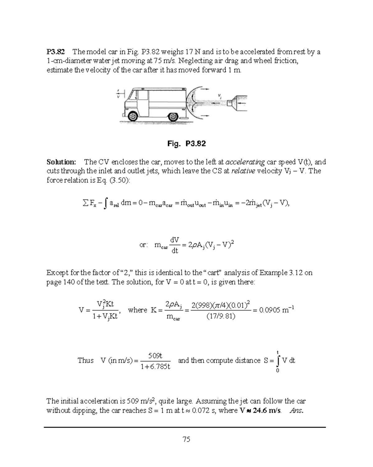 P3.82 Model Car Acceleration Analysis - White Solutions Manual Part 134 ...