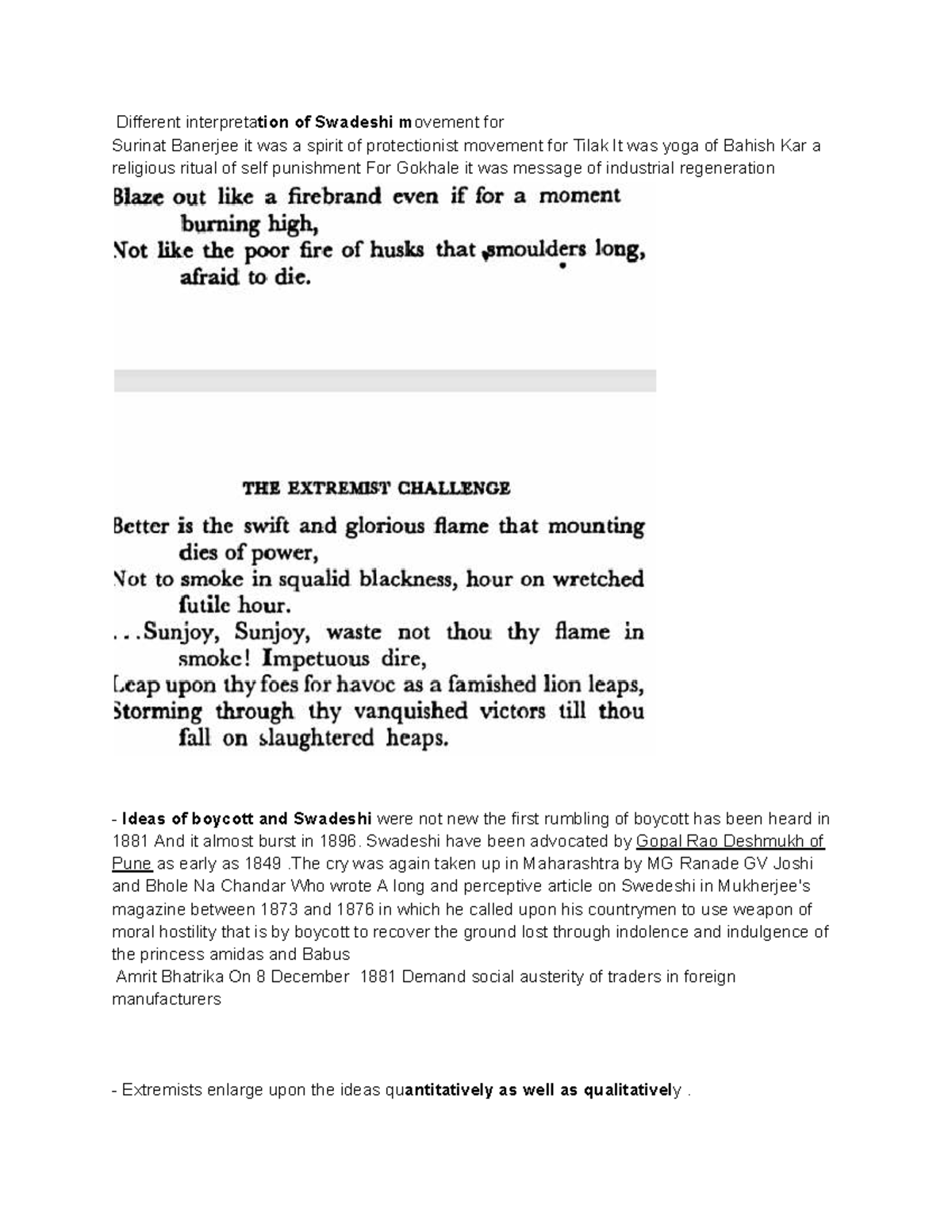 Different Interpretations of the Swadeshi Movement: A Study on Key ...